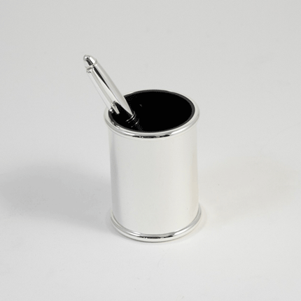 Silver Plated Pen and Pencil Cup Holders